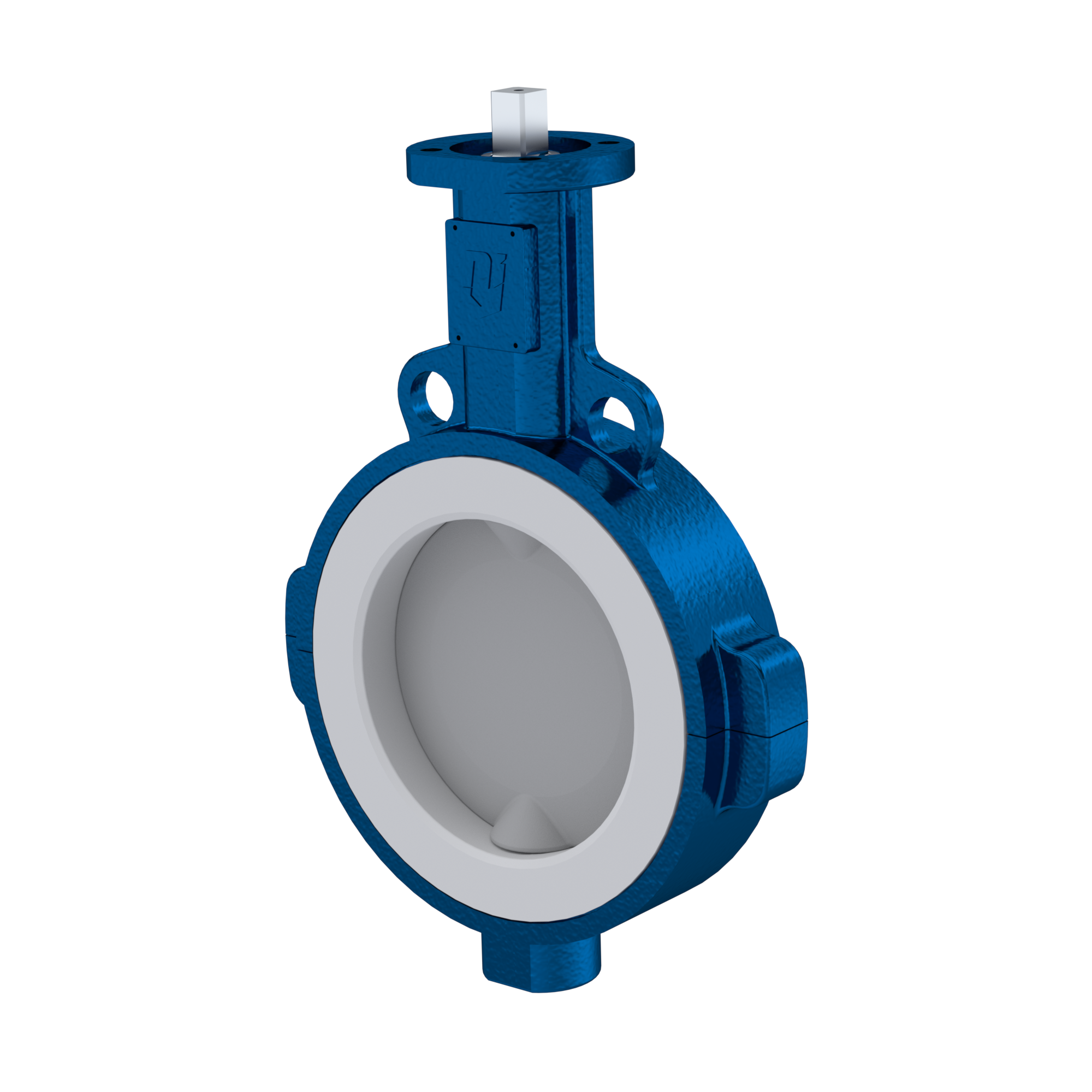 valvola a farfalla PFA PTFE AK09 DN150 ANSI150 senza leva inserto in ...