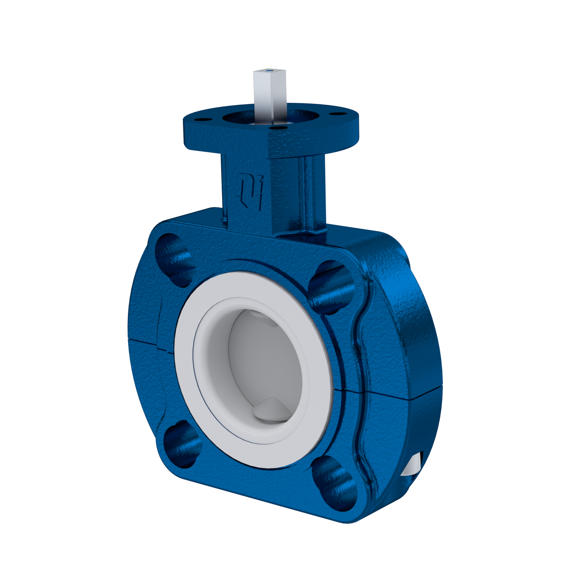 Butterfly-valve PTFE AK09 DN40 PN10-PN16 FKM insert